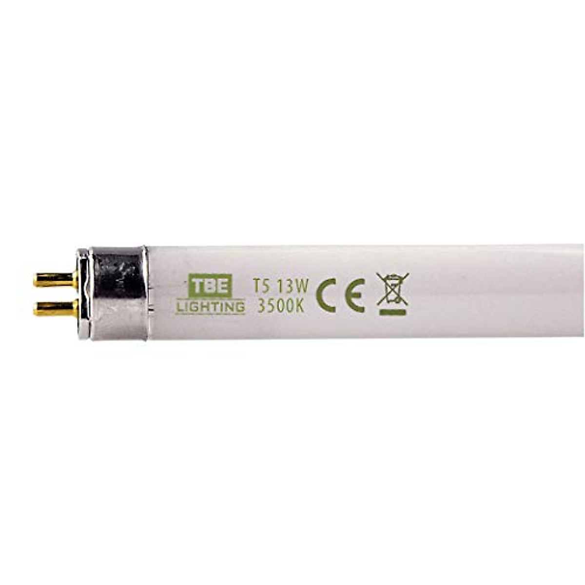 TBE LIGHTING 13w / 21 inch Soft White 3500K Tubes - F13T5/D Fluorescent Tube Lamps 21''- CFL Bulbs - G5 2-Pin Base Fittings - T5 High Efficiency Lamps (4-Pack)