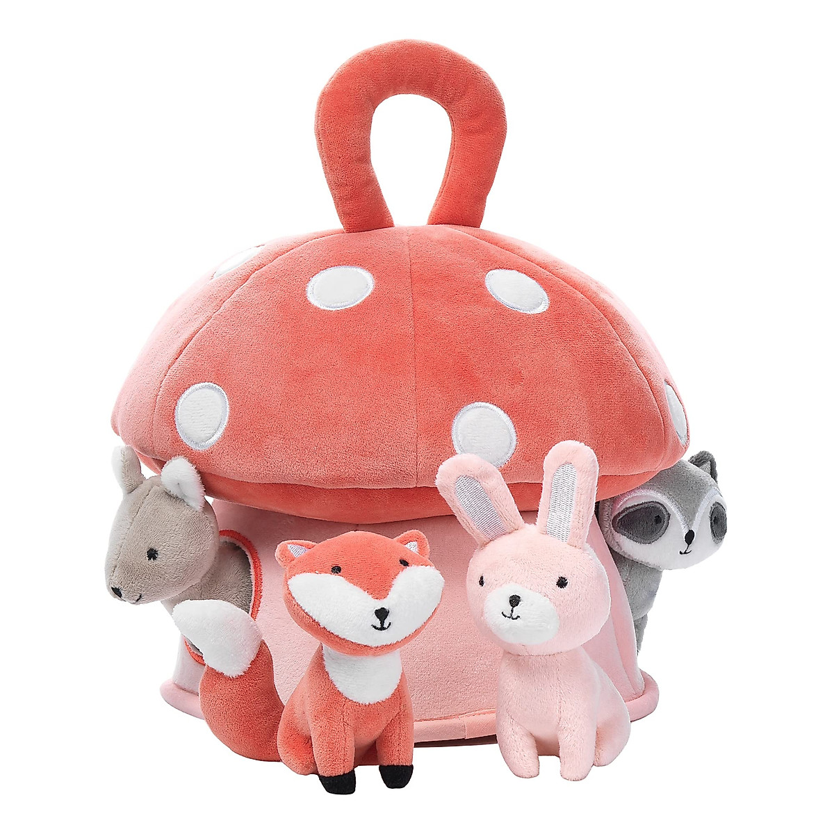 Lambs & Ivy Interactive Plush Mushroom House with Stuffed Animal Toys