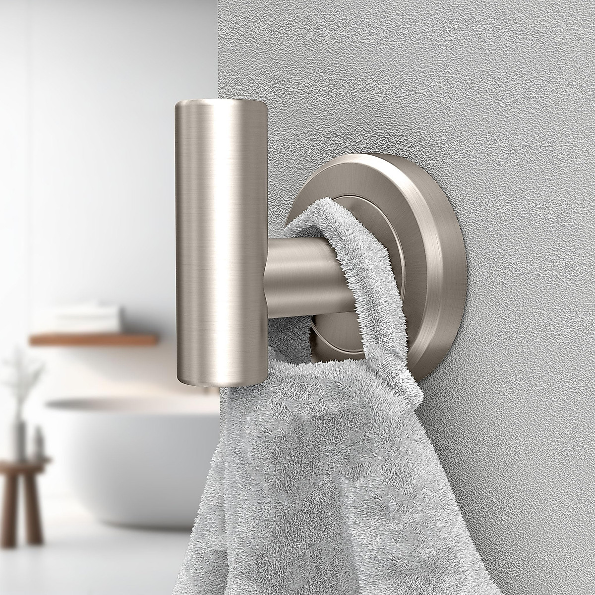 Gatco 4295 Latitude II Single Robe Hook, Satin Nickel, 2.1L x 2W x 2.2H inches