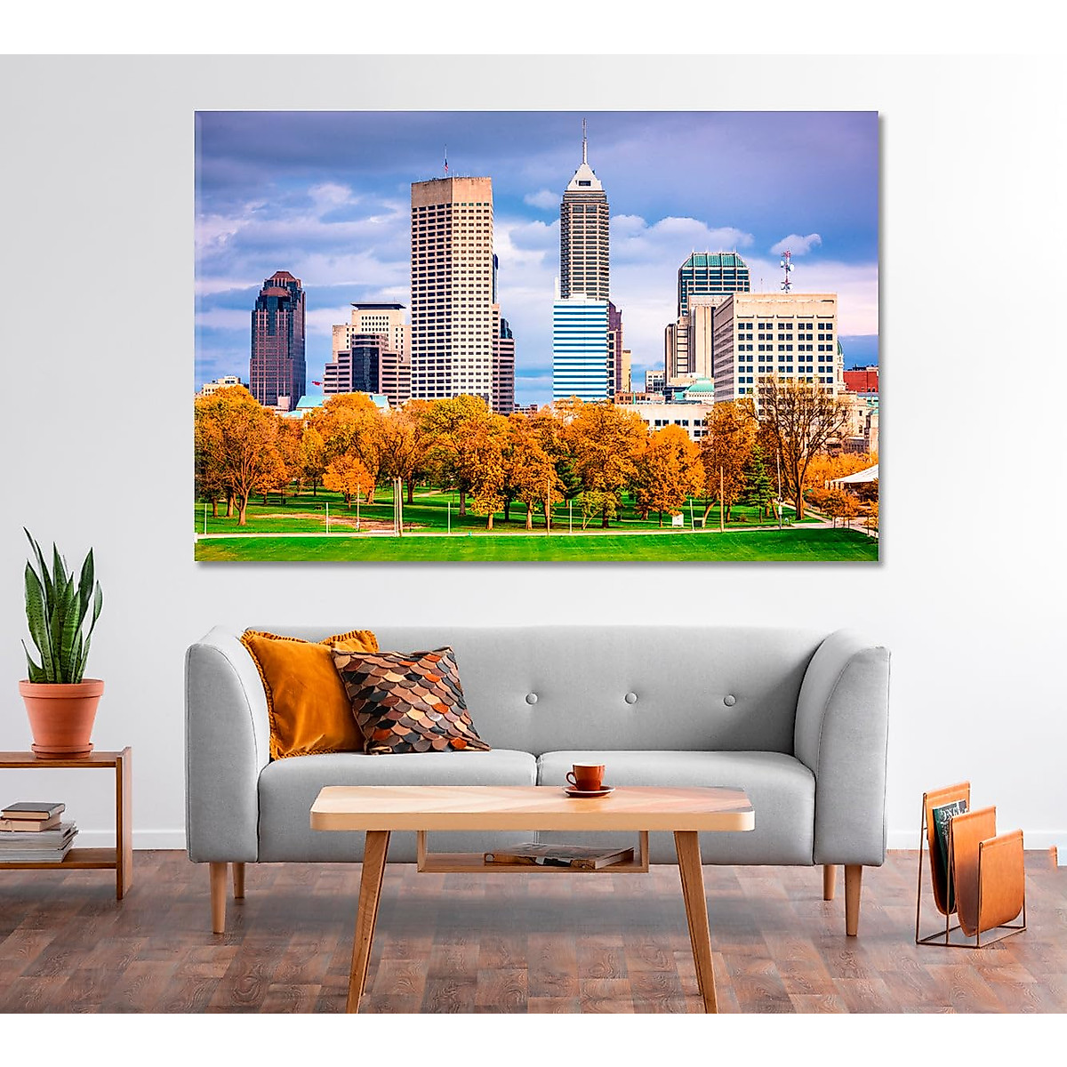 Autumn in Indiana USA Canvas Print 1 Panel / 36x24 inches
