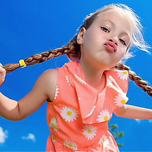 WILLBOND 200 Pcs Colorful Elastic Hair Ties Seamless Cotton Hairband Ropes Soft Small Ponytail Holders Fashion Stretchable No Crease Damage Hair Accessories for Baby Kids Girls Toddler, Mixed Colors