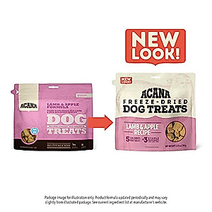 Acana Singles Grain Free Dog Treats, Limited Ingredients & Freeze-Dried, Made in USA, Lamb & Apple, 3.25 Ounce