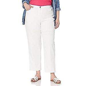 Ruby Rd. womens Plus-size Classic 5-pocket Fly Front Denim Jean Pants, White, 20 US