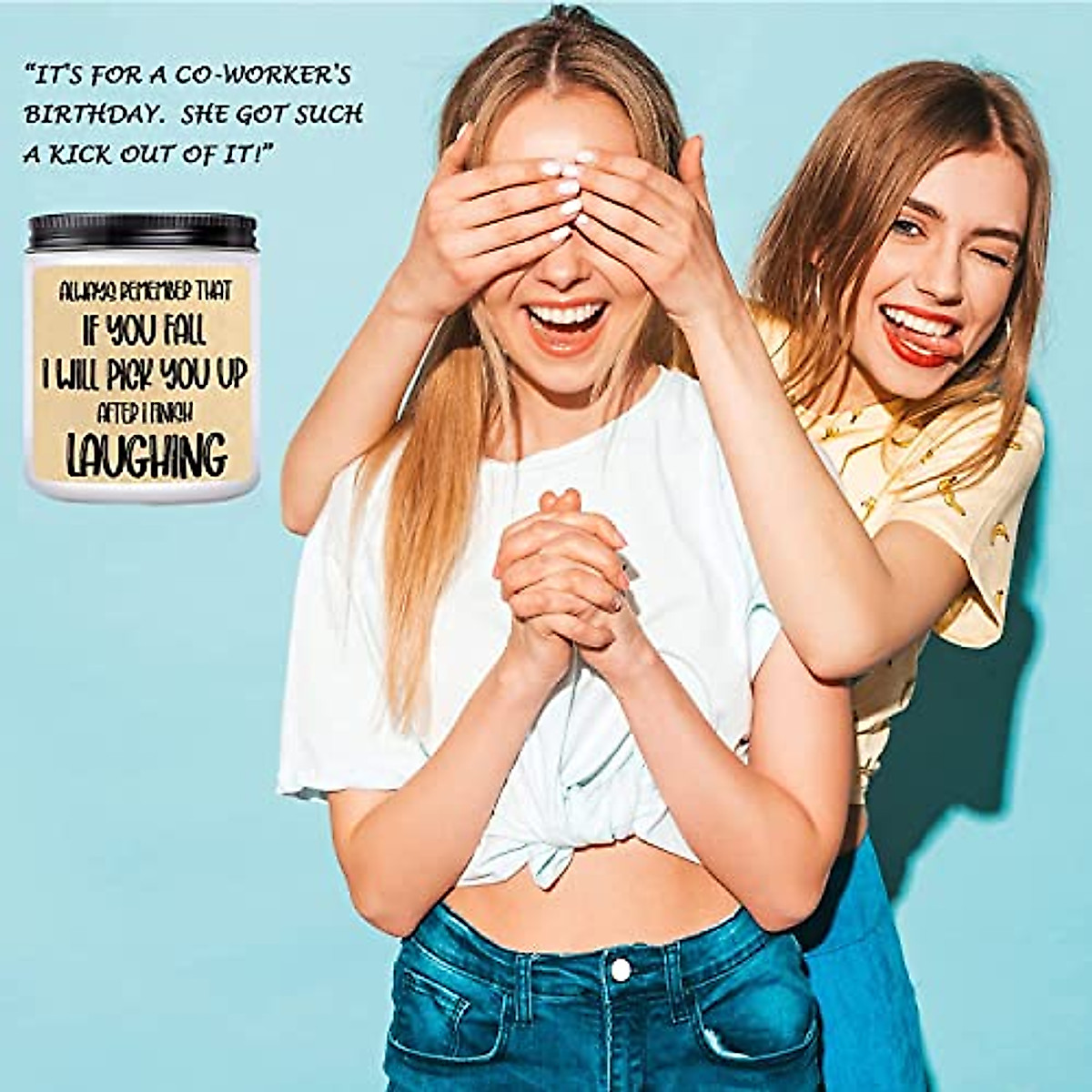 AharHora Funny Gifts for Best Friend, Hilarious Gag Gifts, Vanilla Scented Candles BFF Gifts, Humorous Unique Candle Gifts for Women Men Best Friend Bestie Coworker Birthday Friendship Female Joke