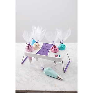 Wilton Decorating Bag Stand - Organize Icing Bags for Easy Reach and Quick Treat Decorating, Holds Flower Nails to Dry Buttercream Flowers, 6-Cavity