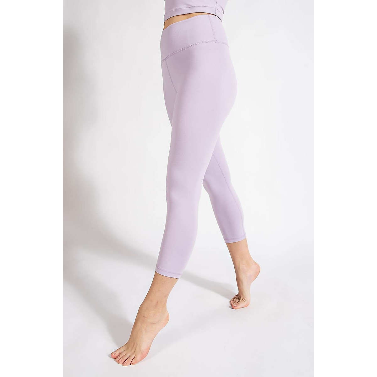 Hype Up Women's High Waisted Buttery Super Soft Capri Length Activewear Legging (S-3X) Lavender