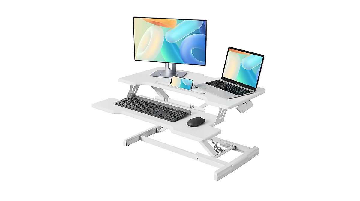 JYLH JOYSEEKER Standing Desk Converter 30 Inches Sit Stand Desk Riser ...