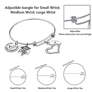 Nurse Gifts for Women - RN Nurse Bracelet, Nursing Graduation Gifts, Nurse Practitioner Gifts, Christmas Gifts for Nurse