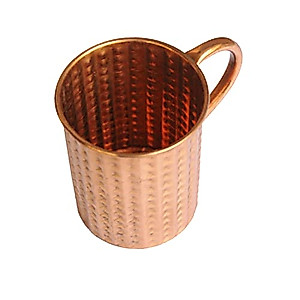 PARIJAT HANDICRAFT Copper & Hammer Mat Shaped Design Moscow Mule Beer Mug Cup, Best for Beer Cocktail Parties And Gifts