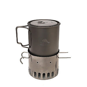 TOAKS TiStand Titanium Alcohol Stove Dual Stand & Windscreen