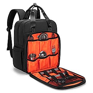 CURMIO Bartender Bag Travel Bartender Kit Backpack with Padded Compartments for Wine and Bar Tools Set, Bartender Carrying Bag for Home Indoor Outdoor Patio Party, Black, Bag Only, Patent Pending