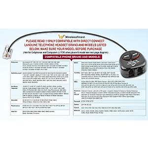 Telephone Training Adapter Y Splitter+Mute Button for Headset for Nortel Meridican, Norstar, Avaya, Ashtra, Mitel, Polycom, Ge and Other IP Phone