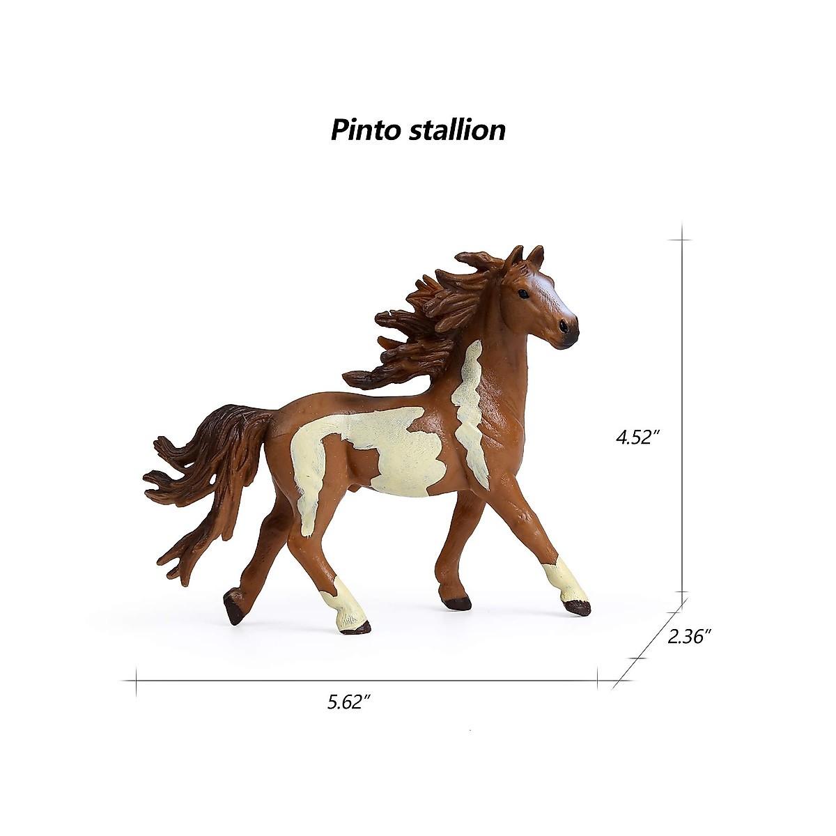 UANDME 8PCS Big Horse Mare and Stallion Toy Figures, Plastic Figurines, Horse Animal Toys for Girls and Boys, Horse Club Cake Topper Party Decoration