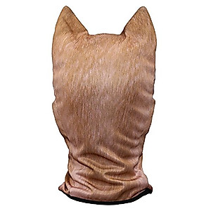 wtactful 3D Animal Ears Balaclava Windproof Face Mask Protection for Skiing Snowboard Cycling Motorcycle Music Festivals Raves Halloween Party Summer Winter Cold Weather Outdoor Shiba Dog MEB-03