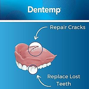 Dentemp Repair Kit - Repair-It Advanced Formula Denture Repair Kit (Pack of 3) - Denture Repair Kit Repairs Broken Dentures - Denture Repair to Mend Cracks & Replace Loose Teeth