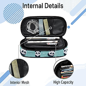 Panda Pencil Case, Cute Pencil Box for Boys Girls Kids, Large Capacity Pencil Pen Bag with Zipper, Multifunction Pencil Pouch for School Student Teen