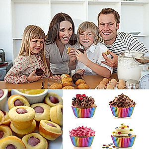 Premium Silicone Mini Muffin & Cupcake Baking Pan Large Non Stick 24 Cup Cookies Molds Bakeware Tin Soap Tray Mould by Meiso (Set of 2) (Blue)