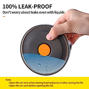 Stainless Steel Metal Food Storage Containers with Lids 440 * 3 Food Preservation Lunch Box Containers Leak-proof Light Easy Set with Air Vent Snack Boxes for People, Kitchen Storage…