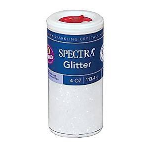 Spectra Arts & Crafts Glitter, Clear, 4 oz., 1 Jar