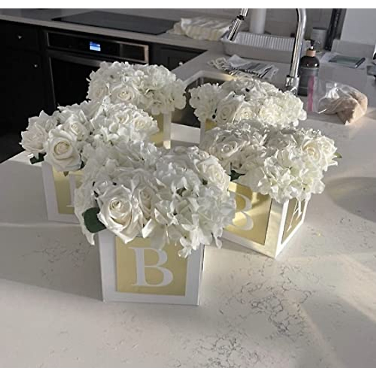 Rose gold baby shower decorations baby block letters centerpieces its a girl its a boy, unisex baby shower