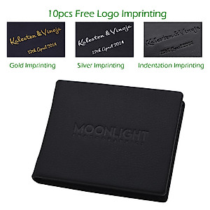 Black Leather Flash Drive case with Personalized LOGO for Wedding Photographer Client Gift , USB Case packing (No Logo Imprint)