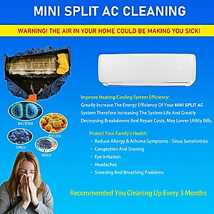GeekCa-Tech Mini Split AC Air Conditioner Cleaning Waterproof Cover and Washing Clean Protector Bag Compatible With Indoor Unit 18000BTU / 24000BTU / 36000BUT (2-3HP)