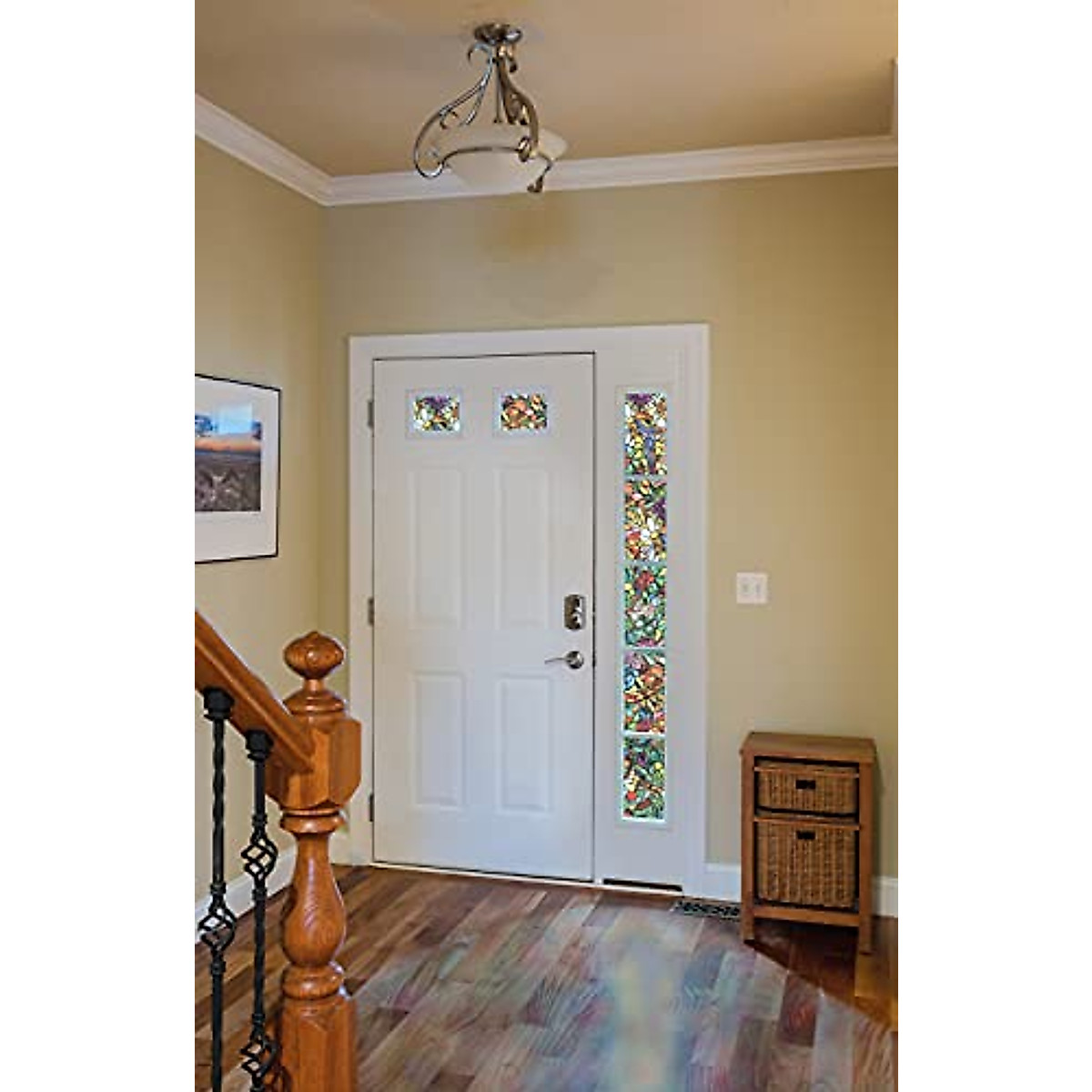 d-c-fix Window Privacy Film Tulia Stained Glass Self-Adhesive Two Way Day and Night Decorative Vinyl Covering for Home Door Bathroom Decal Sticker 17.7" x 78.7"