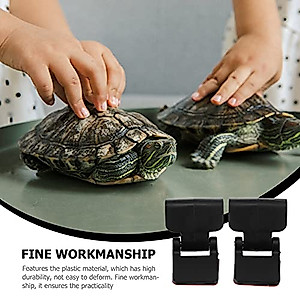 4pcs terrarium cover clips Terrarium Screen Cover Clip Fresh Air Non- Locking Screen Clips Anti- escape Feeding Tank Latch for Glass Turtle Terrarium reptile terrarium cover Parts aquarium cover clips