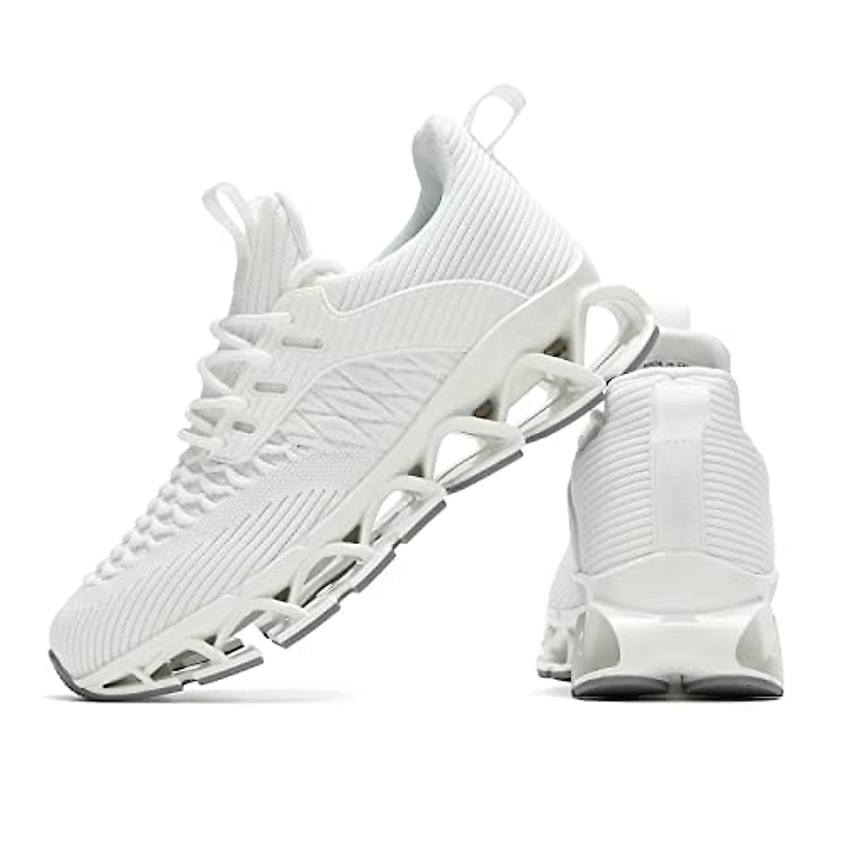 Wrezatro Women's Slip on Walking Running Shoes Blade Tennis Casual Fashion Sneakers Comfort Non Slip Work Sport Athletic Trainer White