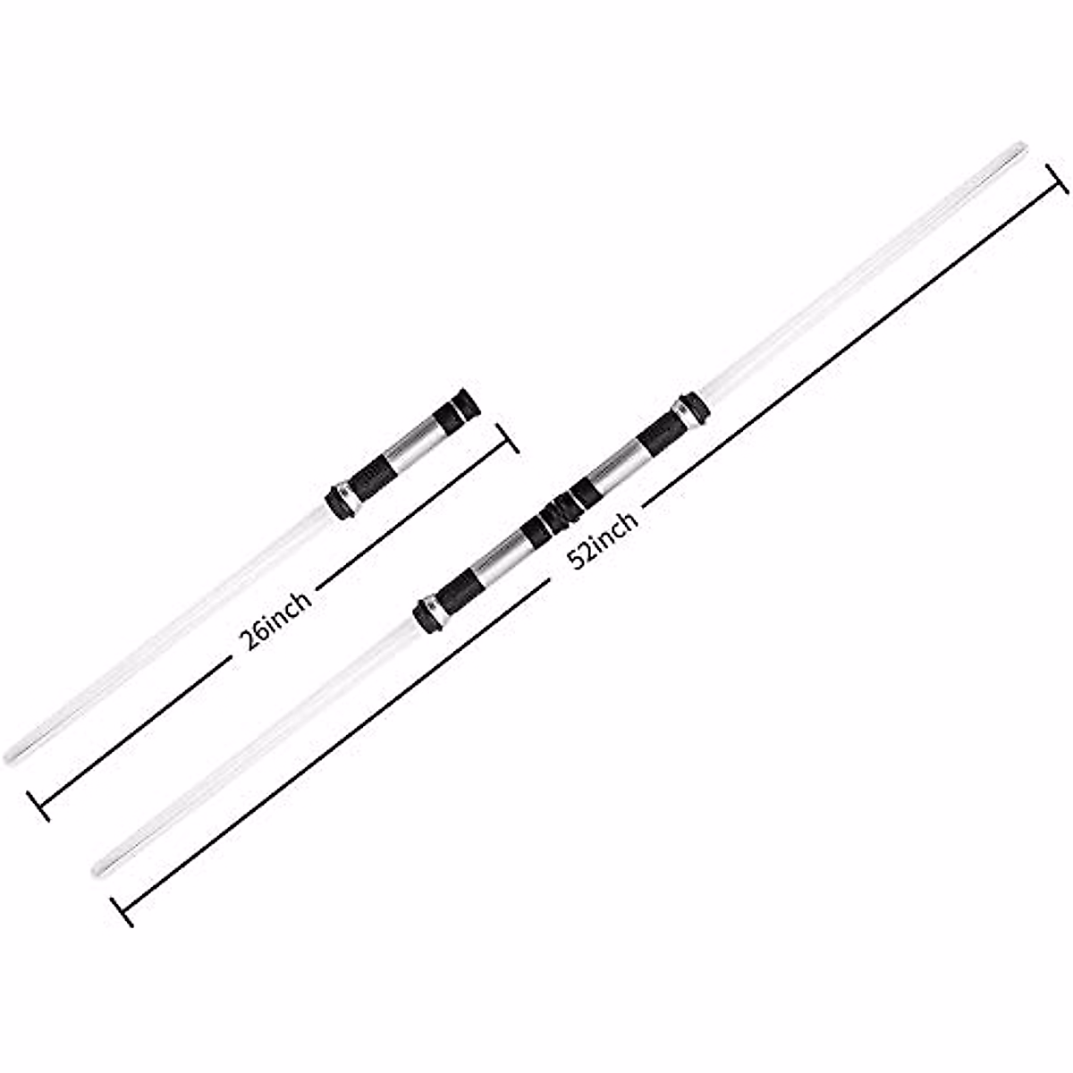 Beyondtrade 2-in-1 Lightsabers for Kids Anti-Breaking LED Light up Sword FX Dual Saber with Sound (Motion Sensitive) for Galaxy War Fighters Halloween Costume Accessories Xmas Presents