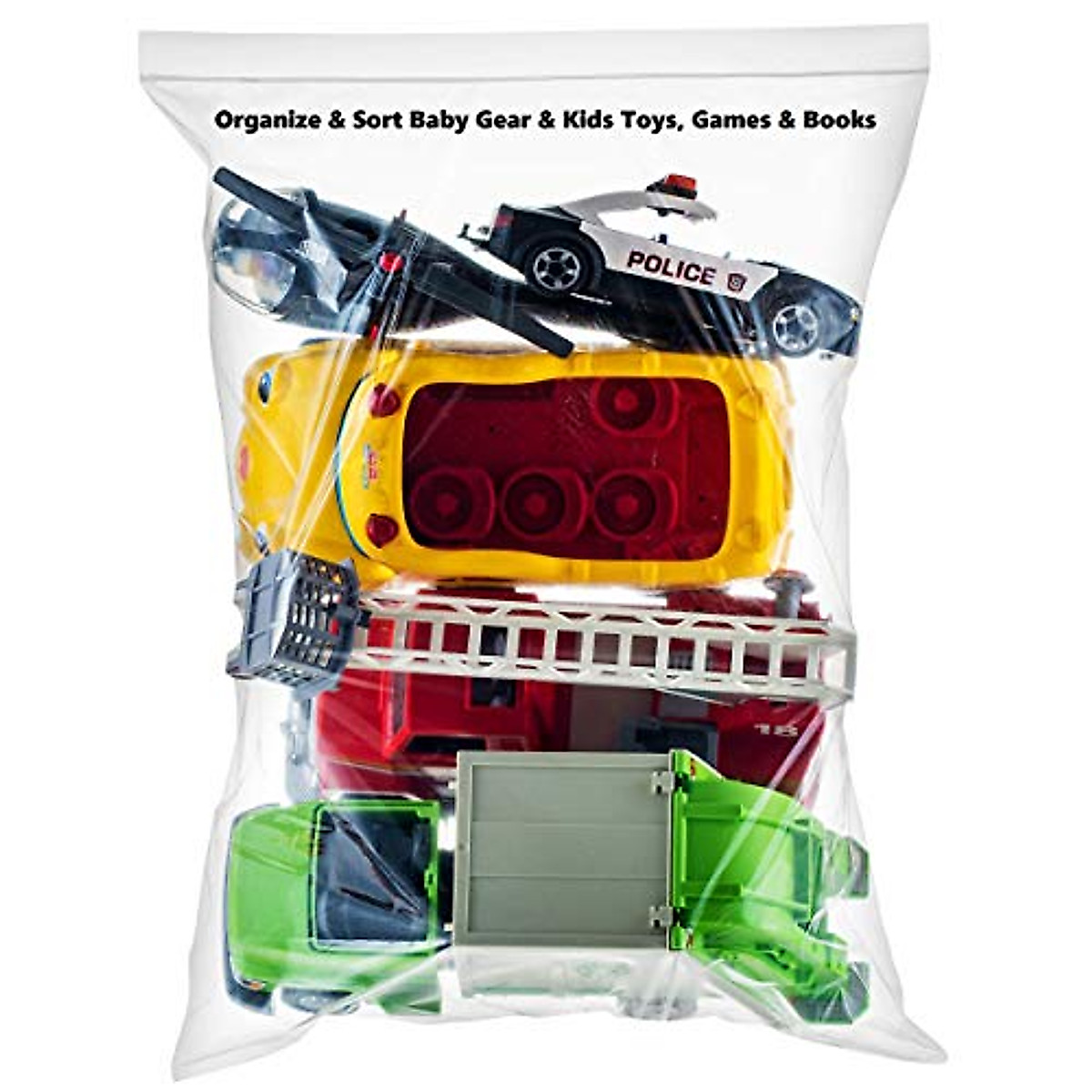 [ Pack of 25 ] Food Storage Bags - BIG - 3.5 Gallon Large Freezer Bags - Resealable Zipper Top - for Moving, Packaging, Storage, Meal Prep, Closet Organization, Travel, Reusable freezer bags, BPA-Free, 2-mil Thick Clear Plastic Bags