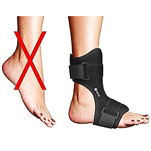 Copper Compression Plantar Fasciitis Night Splint - Drop Foot Orthopedic Brace and Dorsal Planter Fasciitis for Right or Left Foot. Night Splints Support Sleep, Recovery, Tendonitis, Arthritis