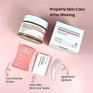 YNOTCARE Ingrown Hair Treatment Routine For Bikini Area After Hair Removal - Strawberry Sugar Exfoliating Scrub 8.81oz, Ingrown Hair Serum Original 1.69oz