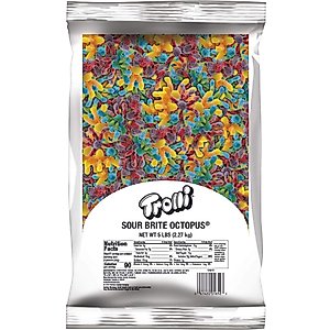 Trolli Sour Brite Octopus, Sour Gummy Candy, 5 Pound Bulk Bag