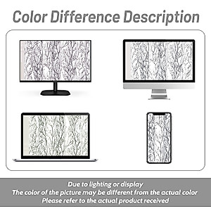 DriftAway Gray White Tree Branch Blackout Curtains for Bedroom Curtains 84 inch Length 2 Panels Set Grey Branch Lined Window Treatment Thermal Grommet Top Curtain for Living Room Winter Warm Curtain