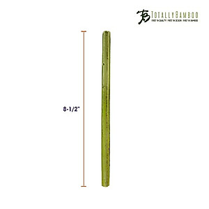 Totally Bamboo 8-Pack Reusable Bamboo Drinking Straws, Dishwasher Safe