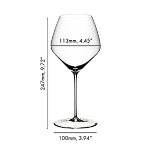 Riedel 4-Piece Veloce Pinot Noir/Nebbiolo Wine Glass Set, 25.8 Oz