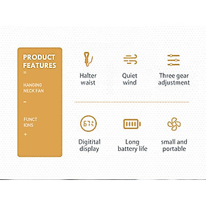 Portable White Mini Personal Fan Operated by USB Rechargeable Battery With Lanyard, Fans Cooling Air Toward Face and Neck. Handheld mini fan Features Stand for Desk or Table. Personal air conditioner.