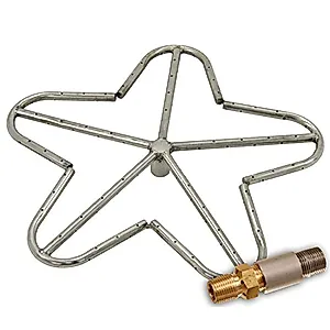 HPC Fire Penta Fire Pit Burner (PENTA18-LP), 18-Inch, Stainless Steel, Propane Gas