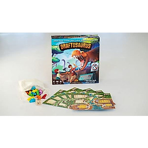 Ankama Draftosaurus - Bringing The Jurassic Era Alive- in Draftosaurus, Your Goal is to Have The Dino Park Most Likely to Attract Visitors, Family Fun Drafting Game, for 2 to 5 Players, Ages 8 and Up
