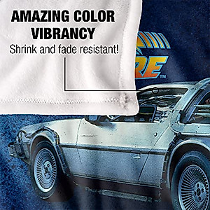 Back to The Future Delorean Officially Licensed Silky Touch Super Soft Throw Blanket 50" x 60"