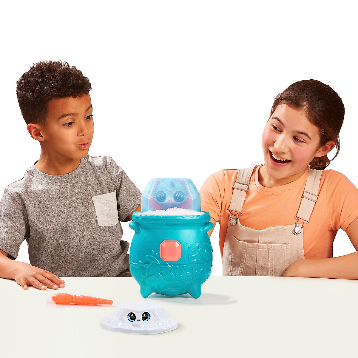 Magic Mixies Magical Gem Surprise Water Magic Cauldron - Reveal a Non-Electronic Mixie Plushie and Magic Ring with a pop up Reveal from The Fizzing Cauldron Medium