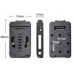 YCYU 2-Pack Knife Belt Clip Outdoor Loops Gun Blade Sheath Tool Lock with Mounting Hardware, Mag Pouches Sheath Holster, Universal Utility EDC Belt Clip Camping DIY Clip Gun Holsters(Black)