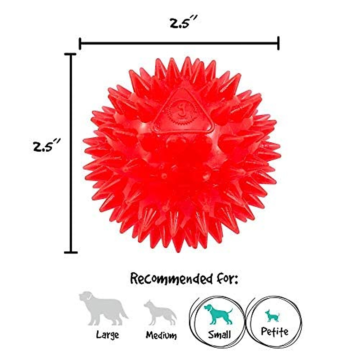 Gnawsome Squeak and Light Football,Multicolor,2.5",10010, 1 Count