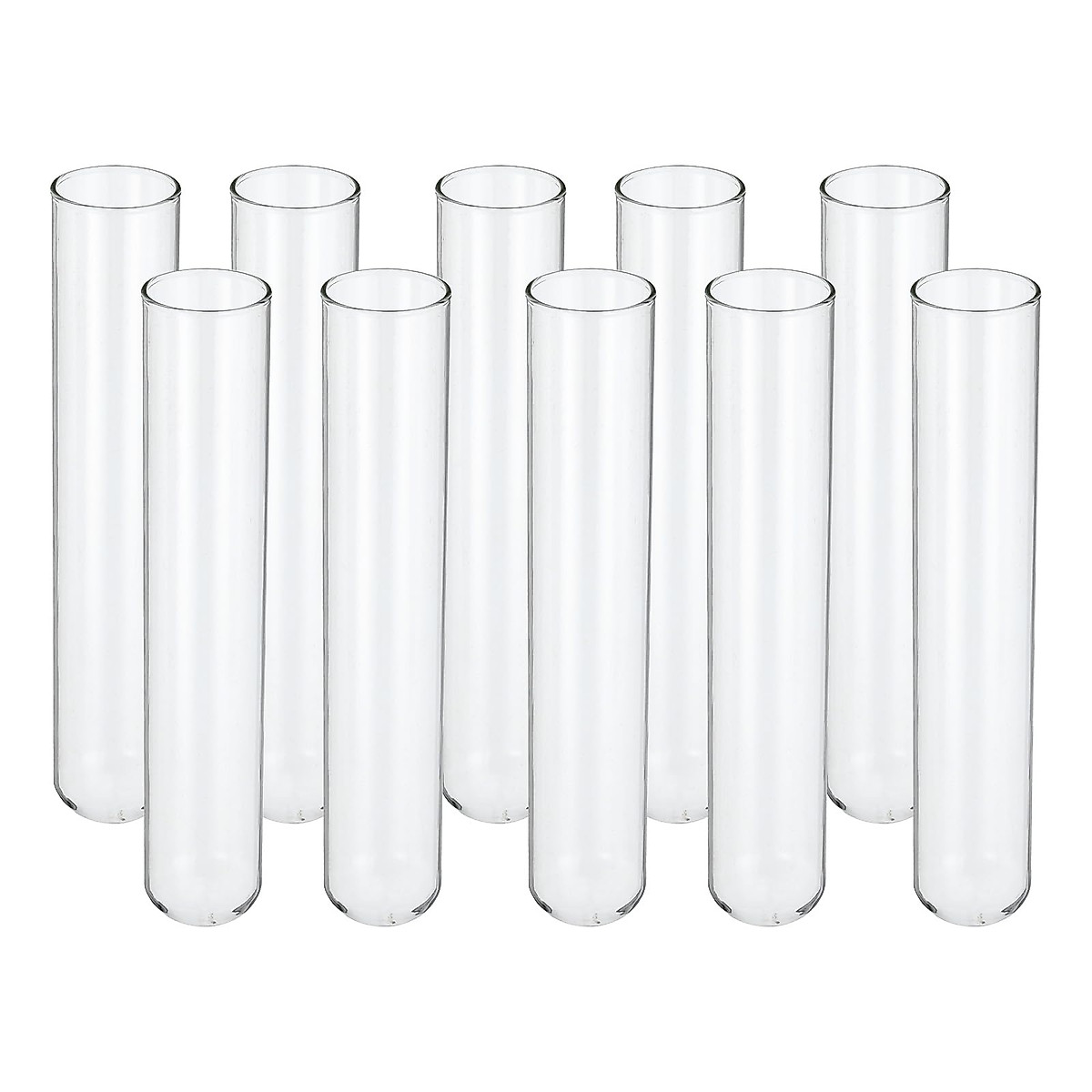 PATIKIL 80ml Test Tubes, 15pcs 6.5x1.18in Glass Clear Round Bottom Test Tube Containers for Bead Party Candy Bath Salt Storage Scientific Experiment Plant Propagation