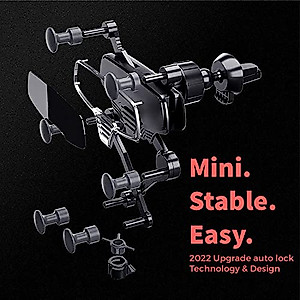 [ Life Goes On ] 2022 Newest Gravity Car Phone Holder Mount Vent Clip, Air Vent Phone Mount for Car, Automatic Locking Universal Smartphone Cradle Compatible for iPhone Galaxy and More. 4.7-6.5 inch