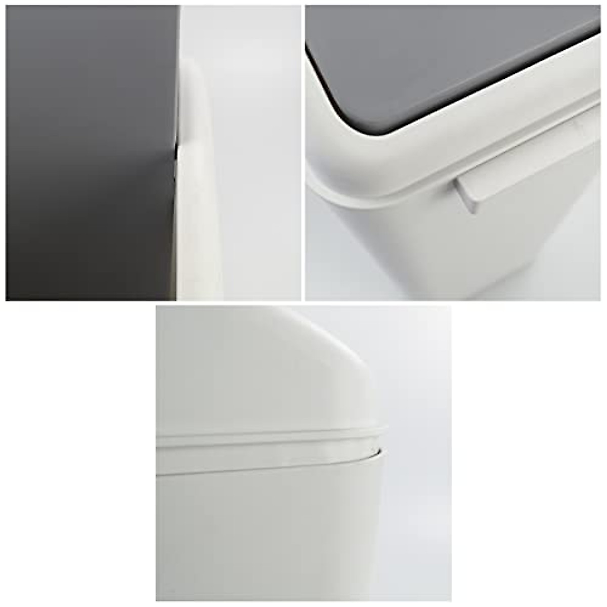 Bringer 4.5 Gallon Kitchen Garbage Can with Swing Lid, Plastic Swing Top Trash Can, Gray