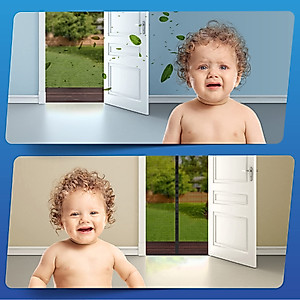 FLUX Heavy Duty Fiberglass Magnetic Screen Door - Durable Upgraded Mesh, Fits 38" x 82" Doors, Easy Install, Auto-Closing, Pet-Friendly, Bug Barrier, Hands-Free, Patio Screen Mesh for Door