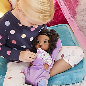Baby Alive Bunny Sleepover Baby Doll, Bedtime-Themed 12-Inch Dolls, Sleeping Bag & Bunny-Themed Doll Accessories, Toys for 3 Year Old Girls and Boys and Up, Black Hair (Amazon Exclusive)