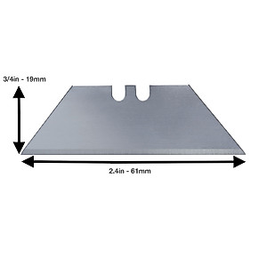 Utility Knife Blades Ten Pack - Box Cutter Blades Refills - 10 Heavy Duty SK5 High Carbon Steel Utility Razor Blade Replacement in Convenient Storage Box - Standard Size - Fits Most Cutters & Knives